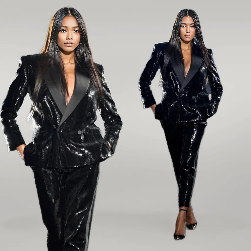 Shining Sequin Women Suits